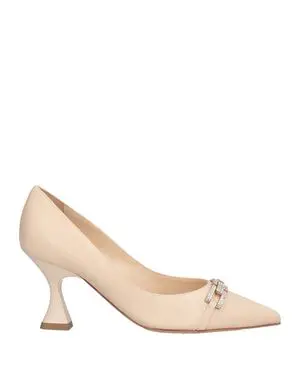 BALDININI Leather Pumps With Crystal Embellishments