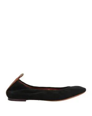 LANVIN Ballet Flats Size Leather - Black