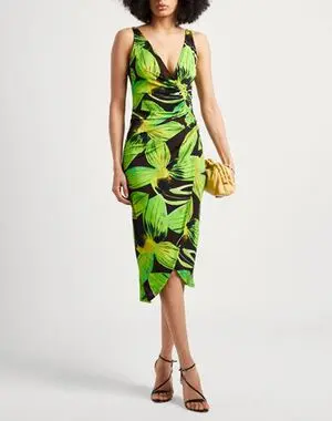 LOUISA BALLOU Midi Dress Size Viscose, Elastane
