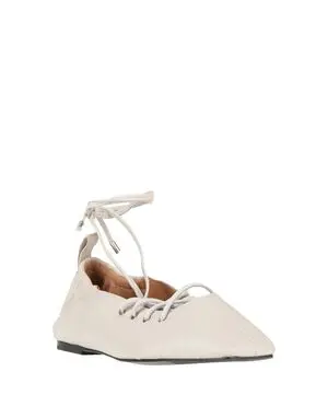 Rag & Bone Leather Ballet Flats With Lace-up Detail