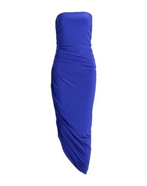 Norma Kamali Asymmetrical Draped Maxi Dress - Bright Blue