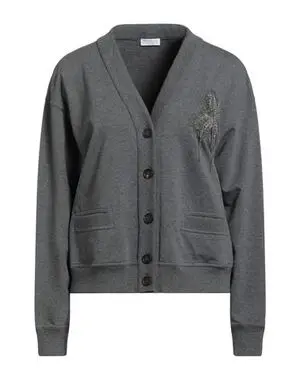 Brunello Cucinelli Sweatshirt Size Cotton, Elastane, Mohair Wool, Wool, Ecobrass - Grey