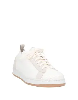 Eleventy Sneakers Size Soft Leather, Textile Fibers - White