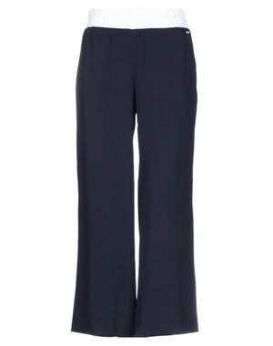 Armani Exchange Crepe Straight Leg Pants - Blue