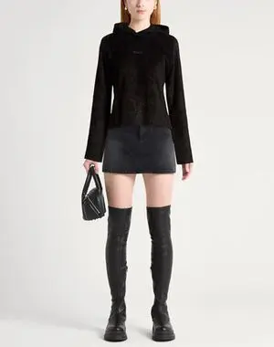 DISCLAIMER Brushed-felt Hooded Long-sleeve Pullover