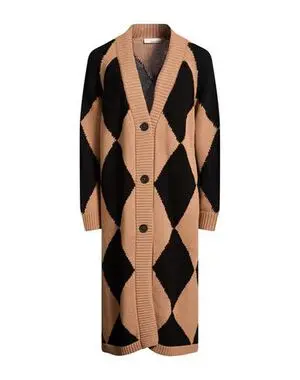 Liviana Conti Cardigan Size Cashmere, Polyamide, Virgin Wool - Brown