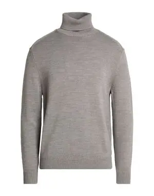 Armani Exchange Cotton Acrylic Virgin Wool Turtleneck - Light Grey