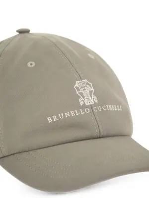 Brunello Cucinelli Logo Cotton Baseball Cap