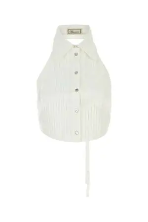 Blumarine Poplin Vest - White