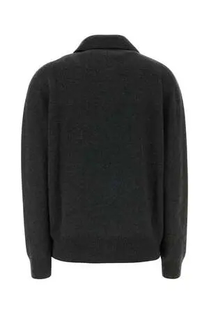 THE ROW Charcoal Cashmere Oashi Polo Shirt