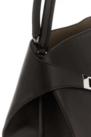 FERRAGAMO Dark Leather Medium Hug Soft Shoulder Bag
