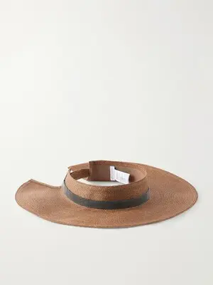Brunello Cucinelli Embellished Visor Hat - Brown