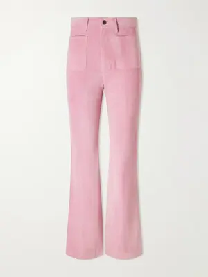 Chloé Suede Patch Pocket Straight-leg Trousers
