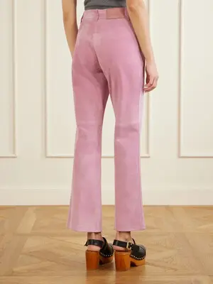 Chloé Suede Patch Pocket Straight-leg Trousers