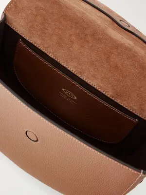 TOD'S Tracollina Leather Shoulder Bag - Brown