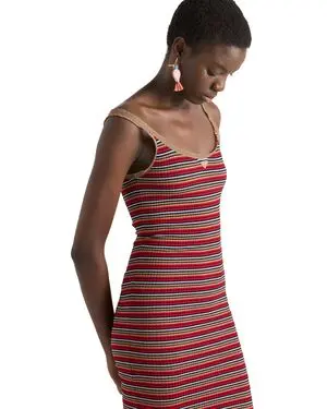 Prada Striped Cotton Knit Dress