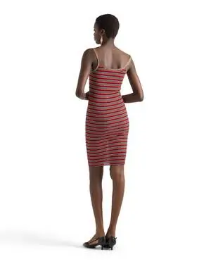 Prada Striped Cotton Knit Dress