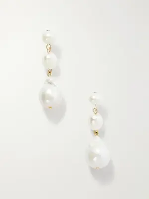 JENNIFER BEHR Amari Pearl Drop Earrings - Neutrals