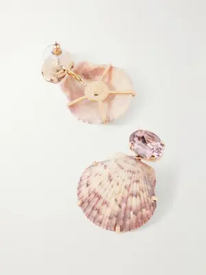 JENNIFER BEHR Kauai Seashell And Crystal Dangle Earrings