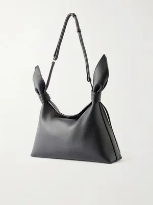 Loewe Medium Knotted Leather Shoulder Bag - Black