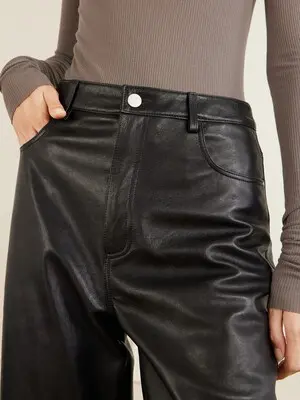 ARMA Leather Wide-leg Pants