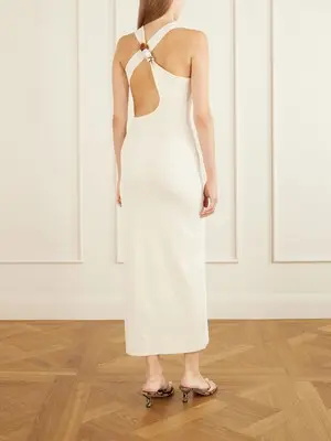 SIR. Saba Embellished Crepe Midi Dress - Neutrals