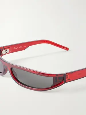 Rick Owens Wrap Around Acetate Sunglasses