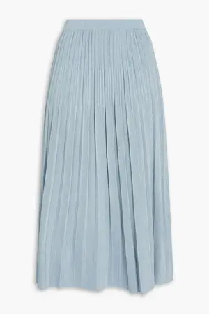 Zimmermann Metallic Ribbedknit Midi Skirt