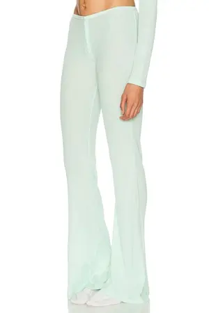 Kiki De Montparnasse Tricot Gaufr Pant In Mint