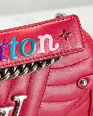 FWRD RENEW Louis Vuitton New Wave Chain Pm Shoulder Bag - Red