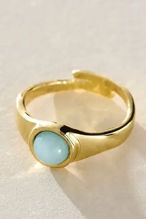Free People Sculptural Stone Toe Ring - Blue