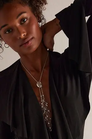 Free People Lennox Lariat Necklace - Silver