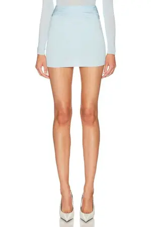 Wardrobe.NYC Translucent Skirt Mini Skirt In Baby Blue - Sky