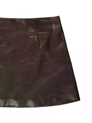 Balenciaga Leather A-line Mini Skirt