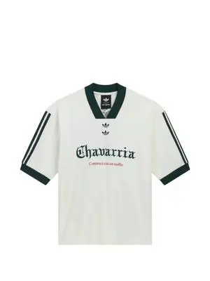 WILLY CHAVARRIA Embroidered 3-stripes V-neck T-shirt