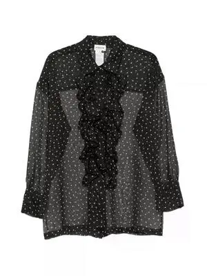 P.a.r.o.s.h Star Print Ruffled Shirt