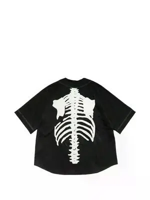 Kapital Bones-embroidered Oversized Baseball Jersey Shirt