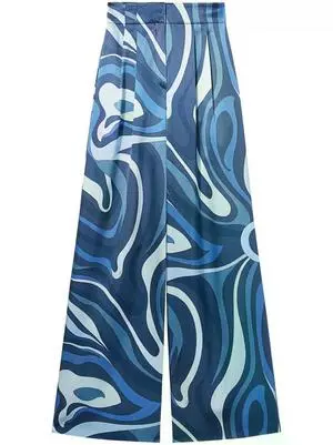 Emilio Pucci Abstract Print Silk Culottes