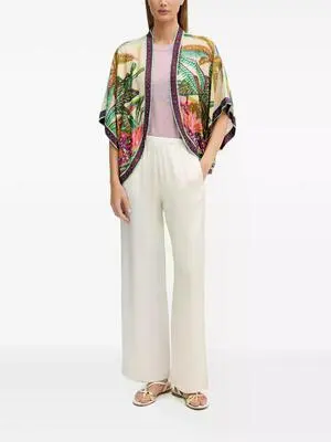 Lola Casademunt Embellished Tropical Print Kimono
