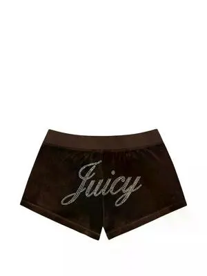 Juicy Couture Crystal-embellished Mini Shorts - Brown