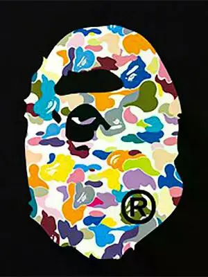 A BATHING APE Multi Camo Ape Head T-shirt
