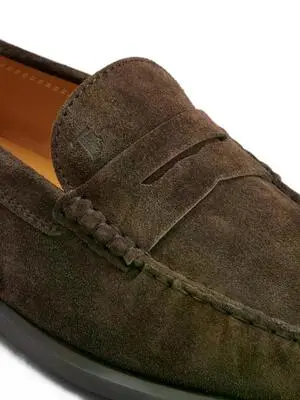 TOD'S Suede Loafers With Embossed Rubber Outsole