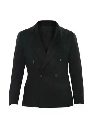 Tagliatore Peak-lapel Double-breasted Blazer - Black