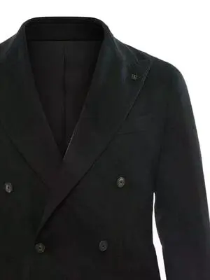 Tagliatore Peak-lapel Double-breasted Blazer - Black