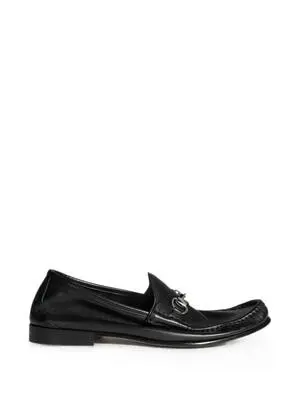 Gucci Horsebit Leather Loafers - Black