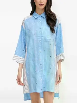 Dkny Logo-print Panelled Nightdress