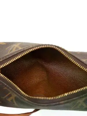 LOUIS VUITTON Monogram Papillon Pochette Handbag - Brown