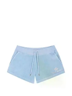 Juicy Couture Embellished Velour Shorts - Blue