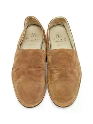 Brunello Cucinelli Suede Slip-on Loafers