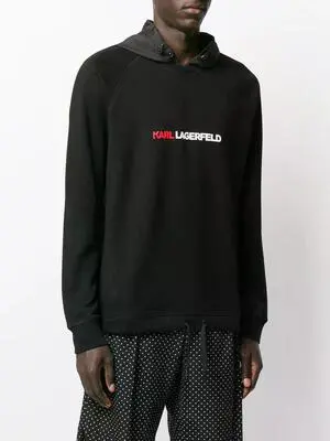 Karl Lagerfeld Logo Print Hoodie